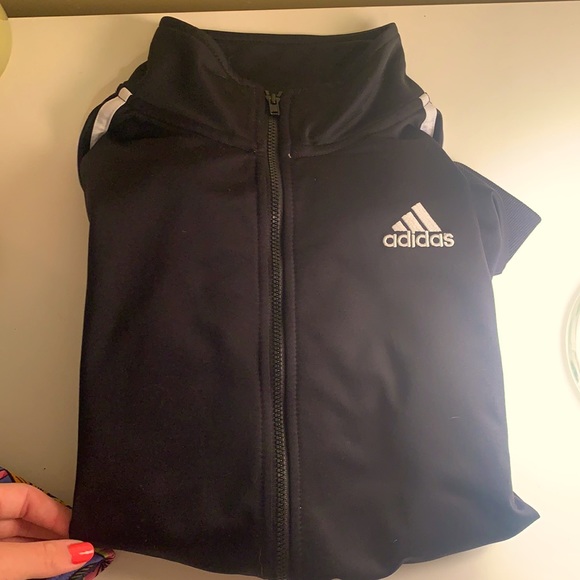 adidas | Tops | Adidas All Star Jacket Black And White Stripes | Poshmark